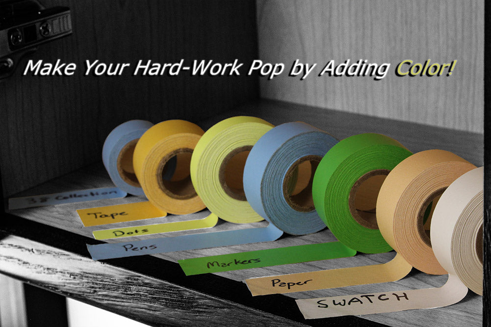 A Color Code System: Organize Your Office with Tape and Labels