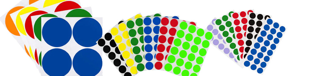 Self-Adhesive Colored Dots | Removable Color-Coding Labels