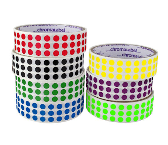 0.25 inch Color-Code Labeling Dots-1000/Roll, Permanent