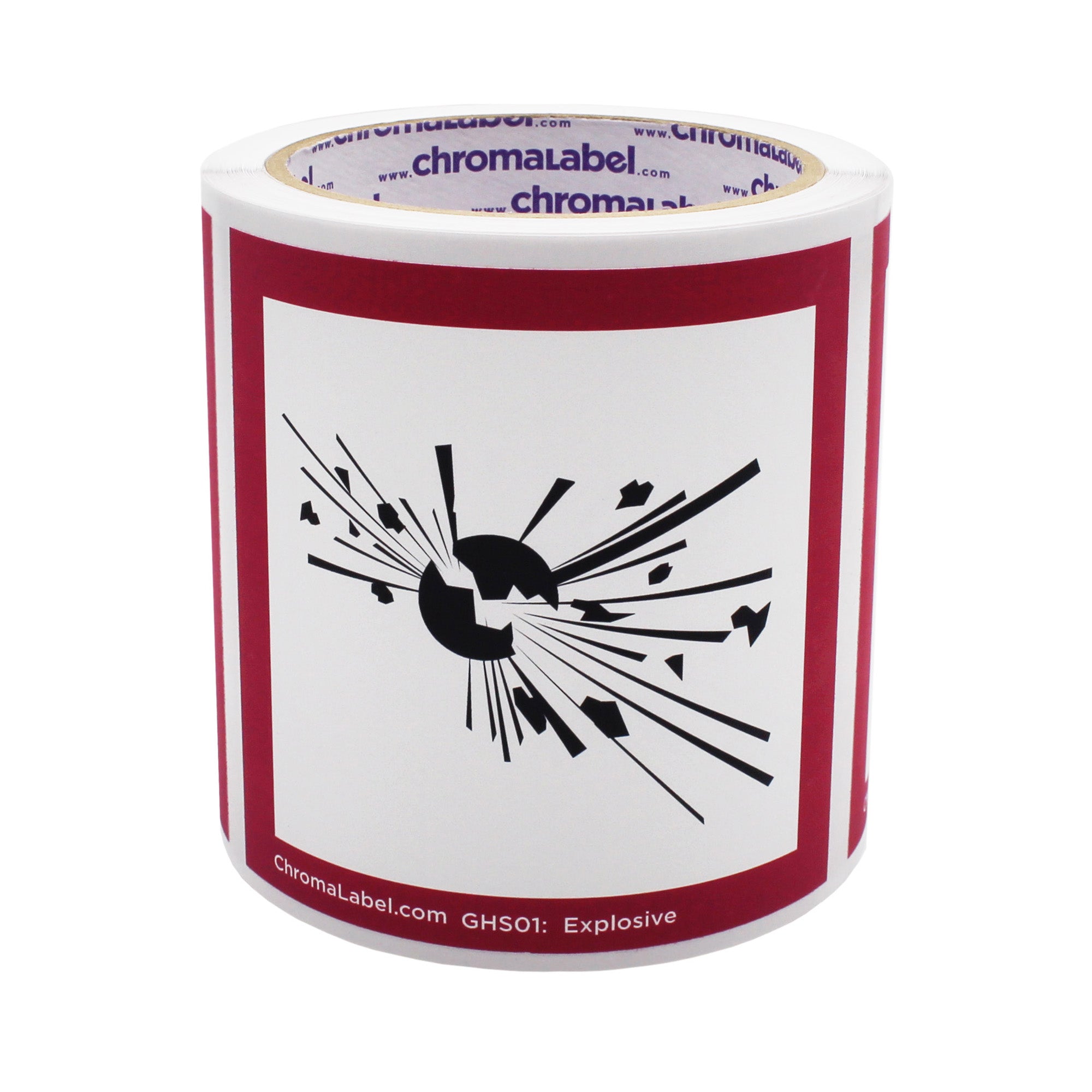 4" x 4" Permanent Durable Square D.O.T. Hazard Labels, GHS01: Explosiv