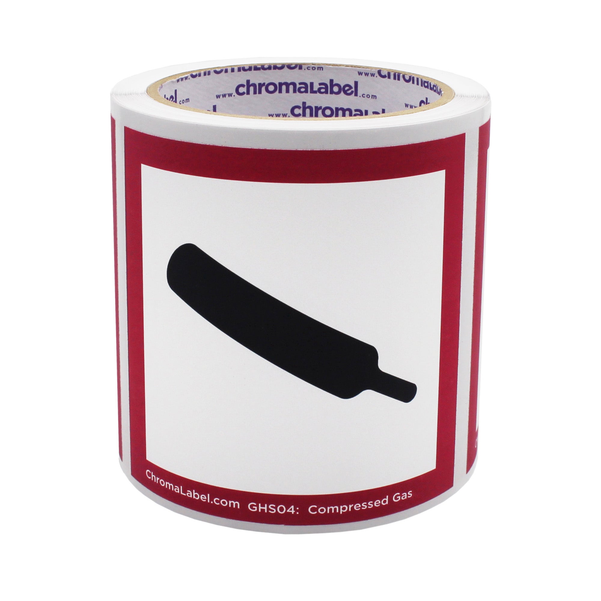 4" x 4" Permanent Durable Square D.O.T. Hazard Labels, GHS04: Compress