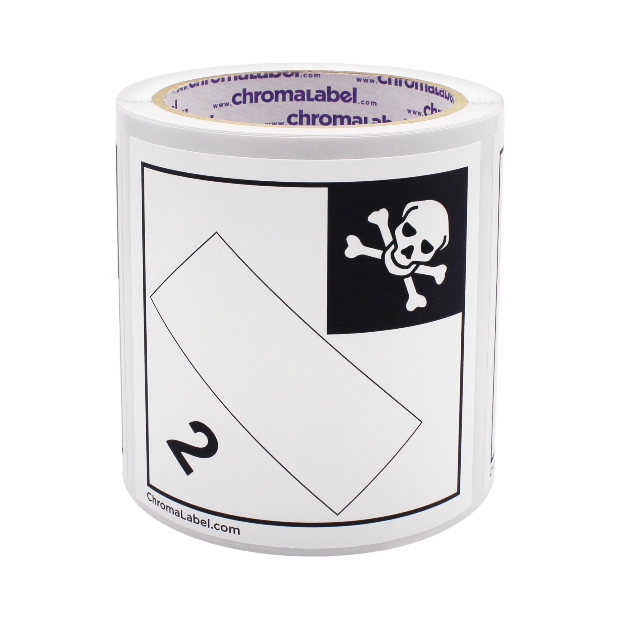 4" x 4" Permanent Durable Square D.O.T. Hazard Labels, Hazard Class 2