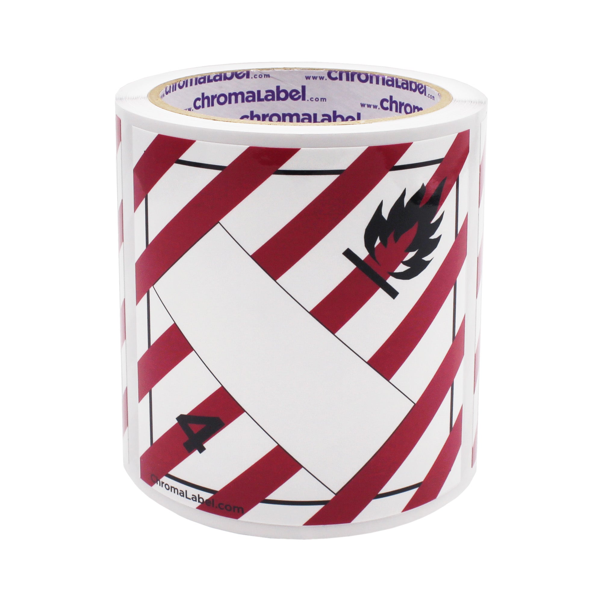 4" x 4" Permanent Durable Square D.O.T. Hazard Labels, Hazard Class 4