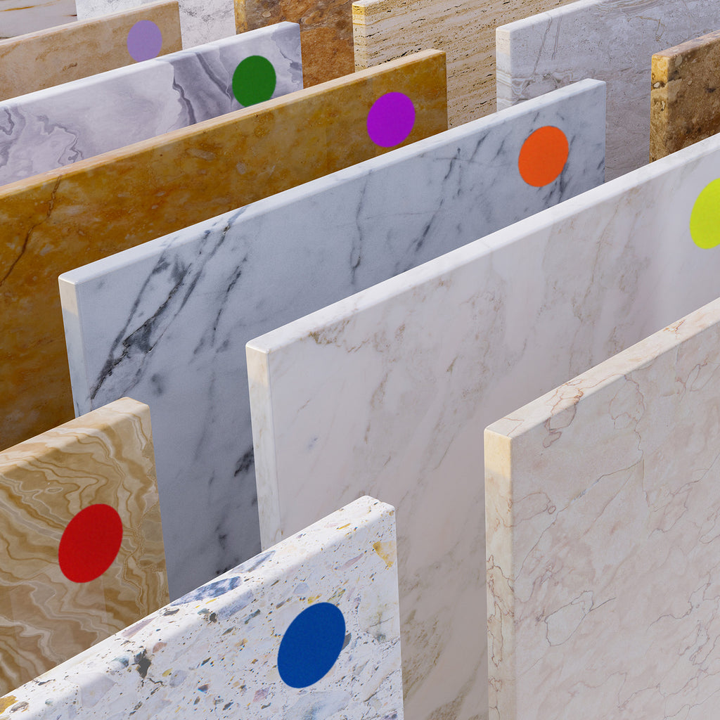 3" Assorted Primary Colors Kit (5 Colors) of Color Code Sticker Dots