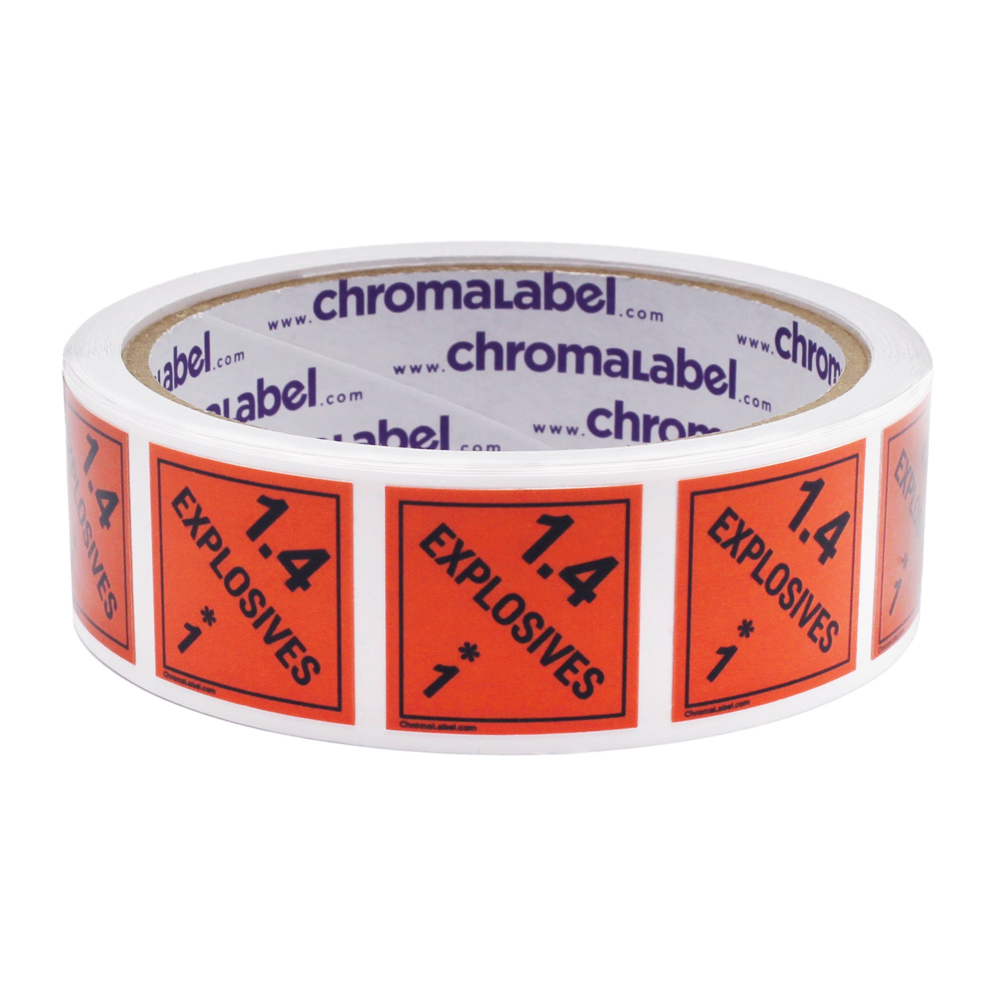 2" x 2" Permanent Durable Square D.O.T. Hazard Labels, Hazard Class 1.