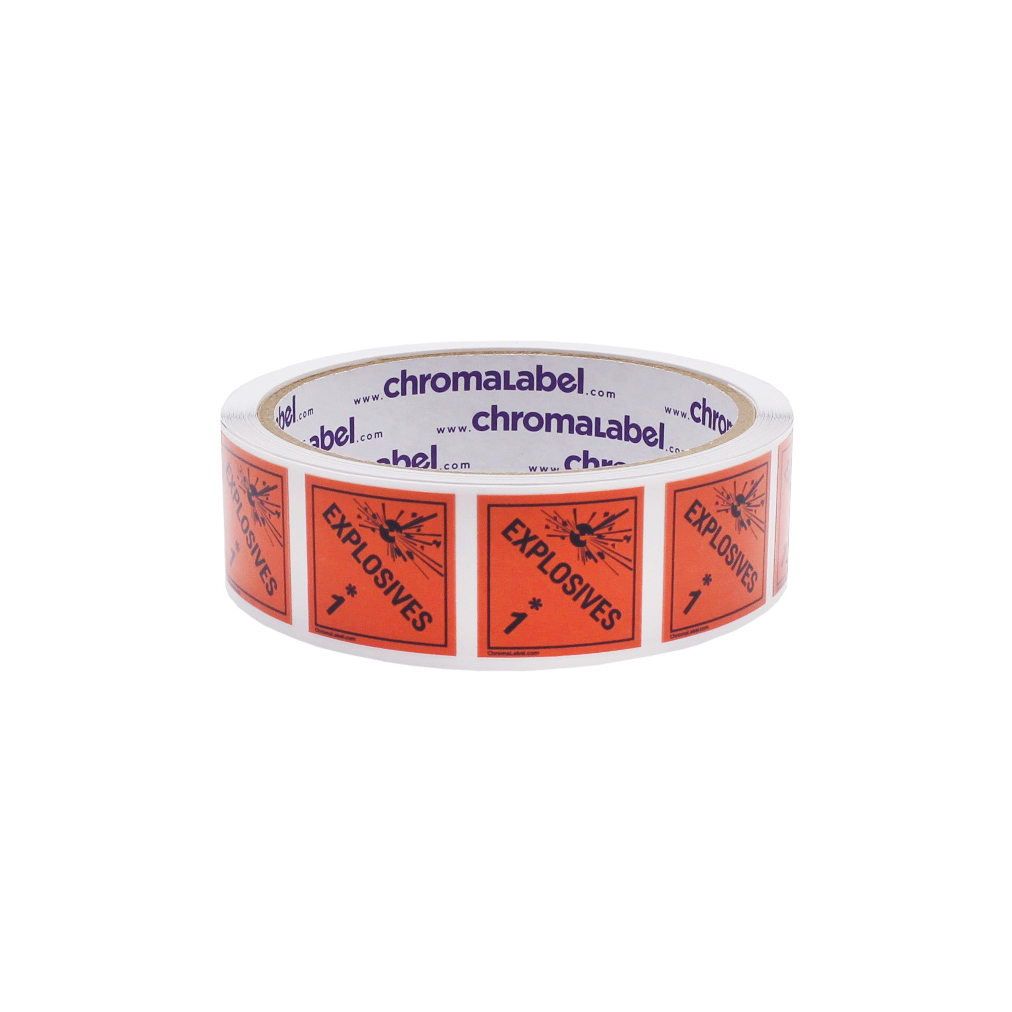 2" x 2" Permanent Durable Square D.O.T. Hazard Labels, Hazard Class 1