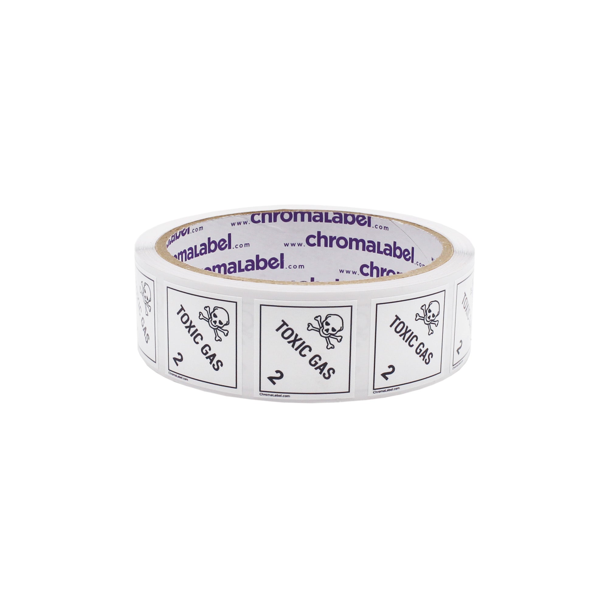 2" x 2" Permanent Durable Square D.O.T. Hazard Labels, Hazard Class 2