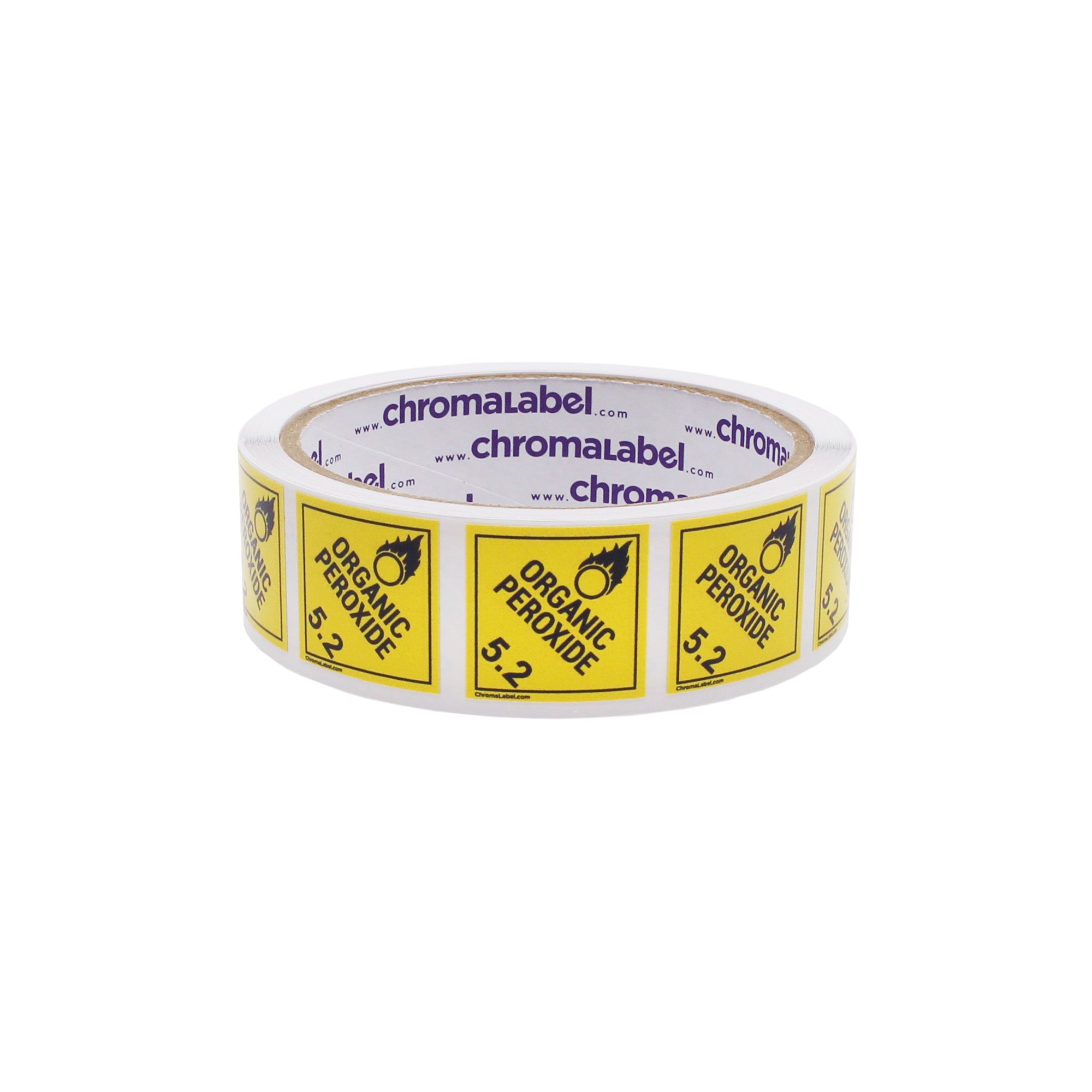 2" x 2" Permanent Durable Square D.O.T. Hazard Labels, Hazard Class 5.