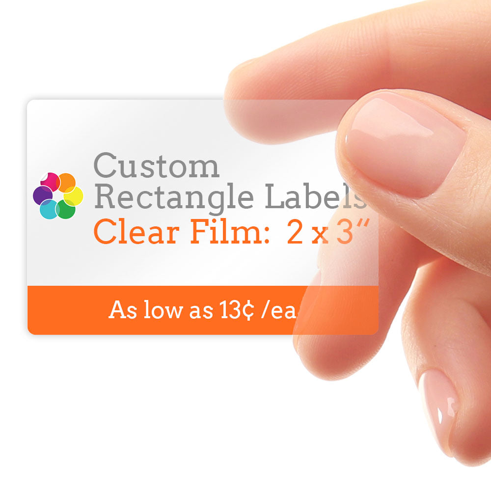 Custom Rectangle 2" x 3" Label: Clear Film